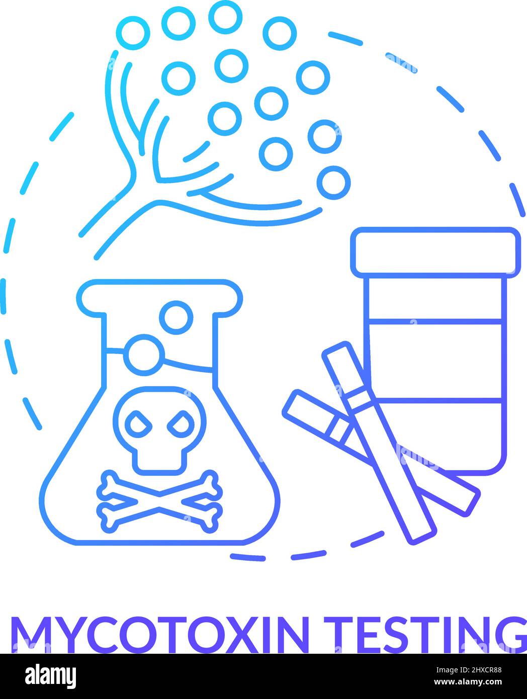 Mycotoxin testing blue gradient concept icon Stock Vector Image & Art ...