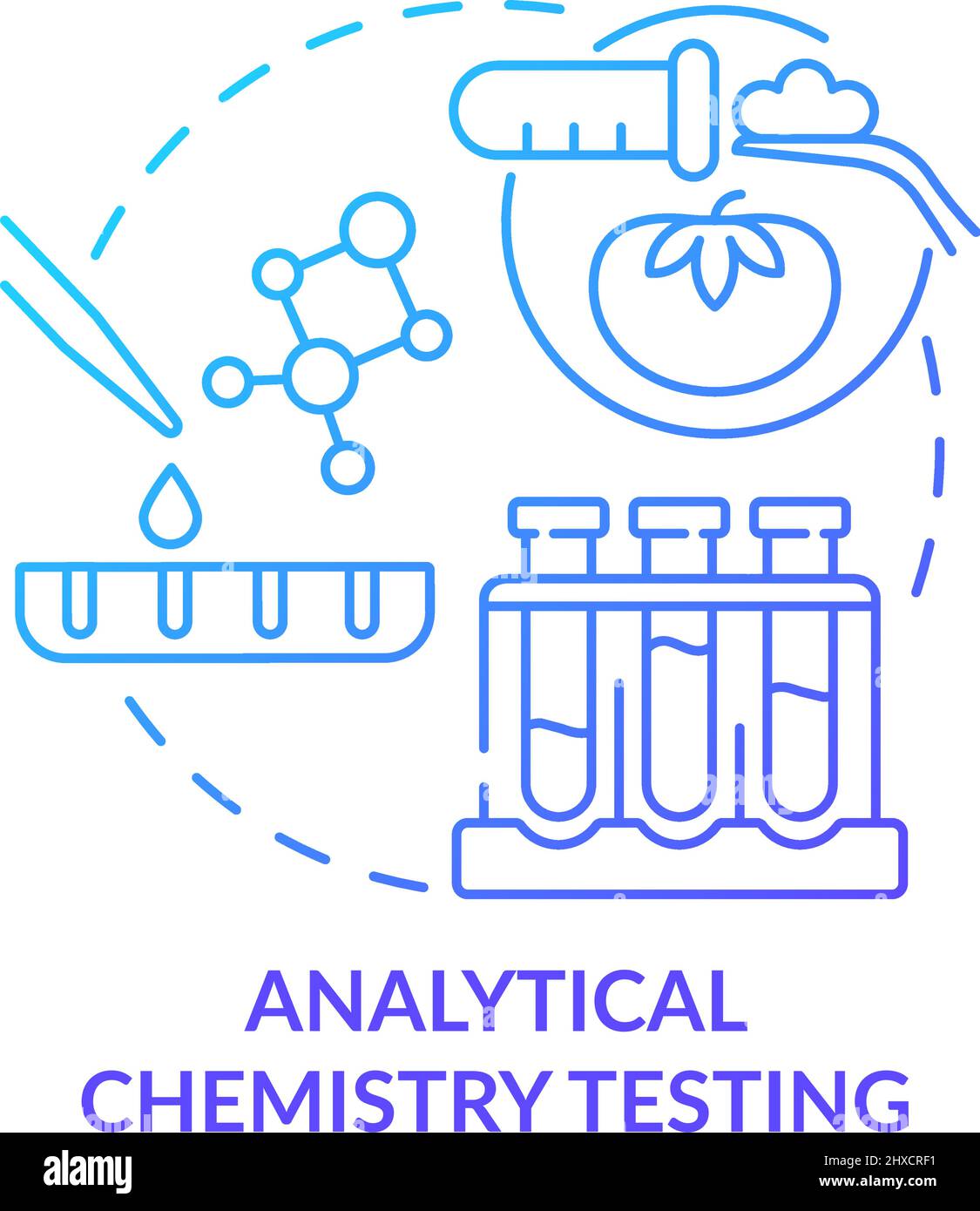 Analytical chemistry testing blue gradient concept icon Stock Vector ... Analytical chemistry testing blue gradient concept icon Stock Vector ...