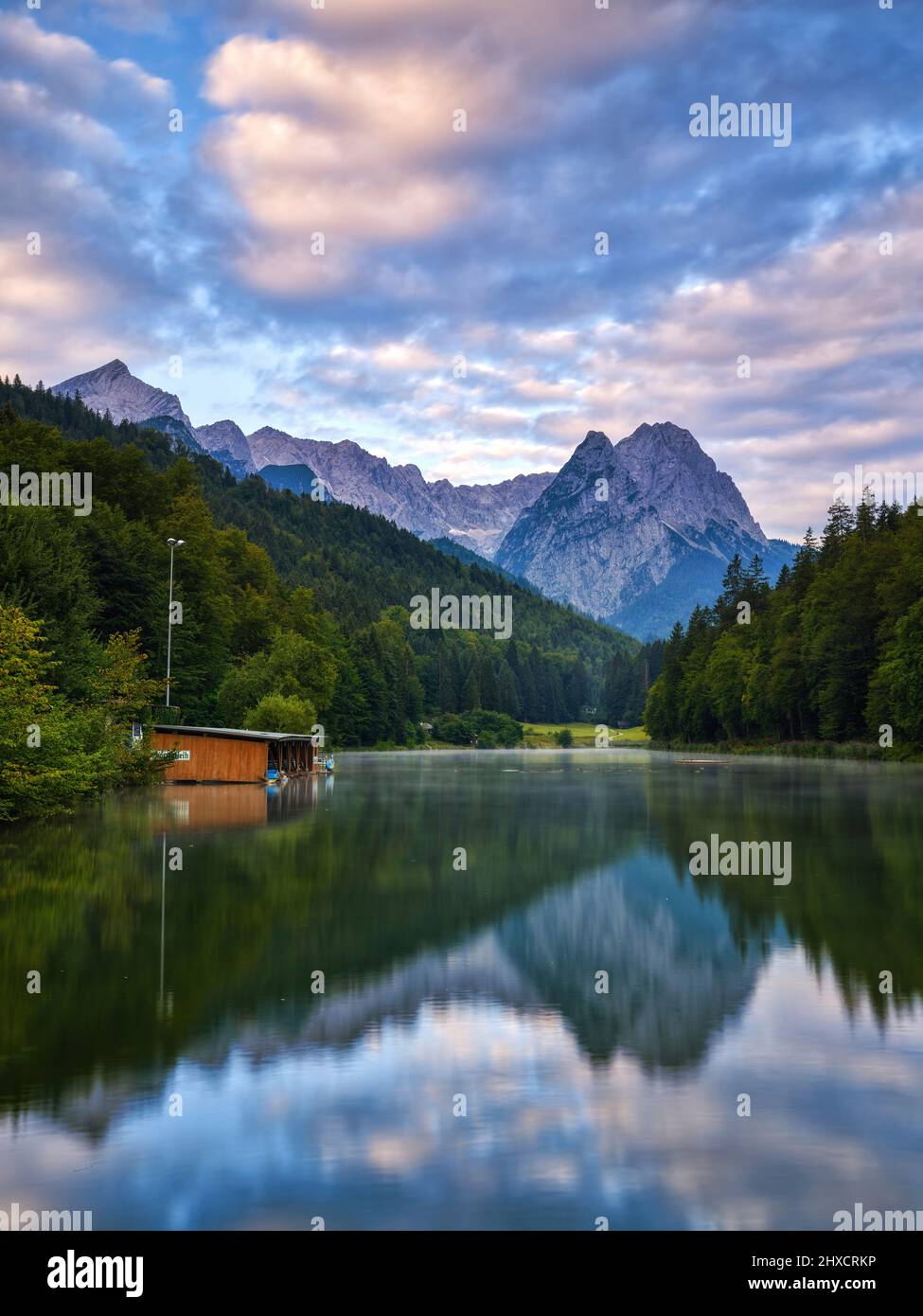 Dawn at lake riessersee hi-res stock photography and images - Alamy