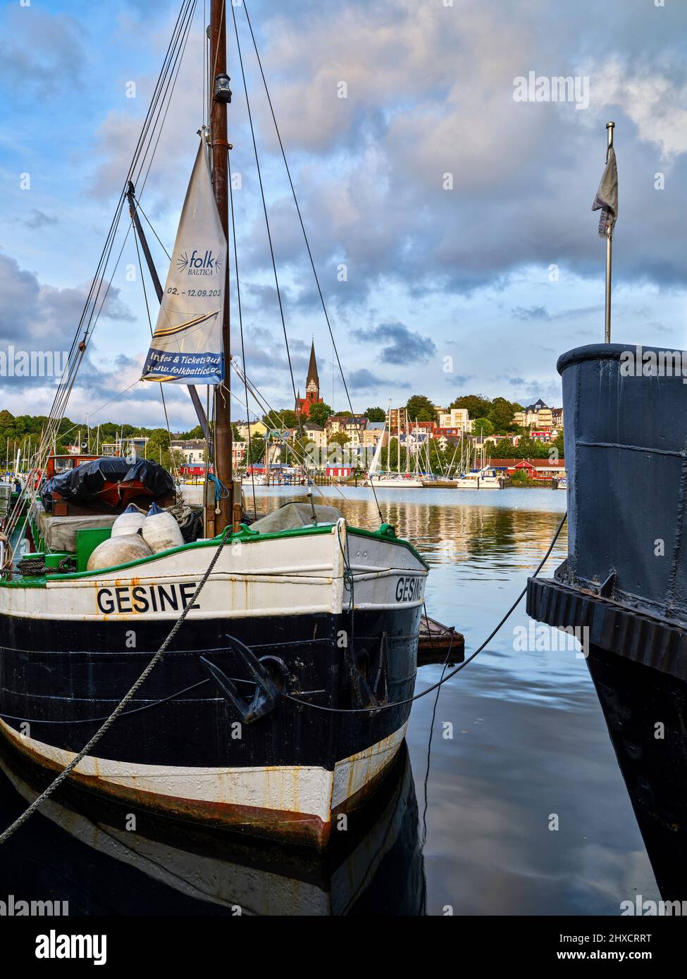Museum harbor in the old town of Flensburg Stock Photo - Alamy
