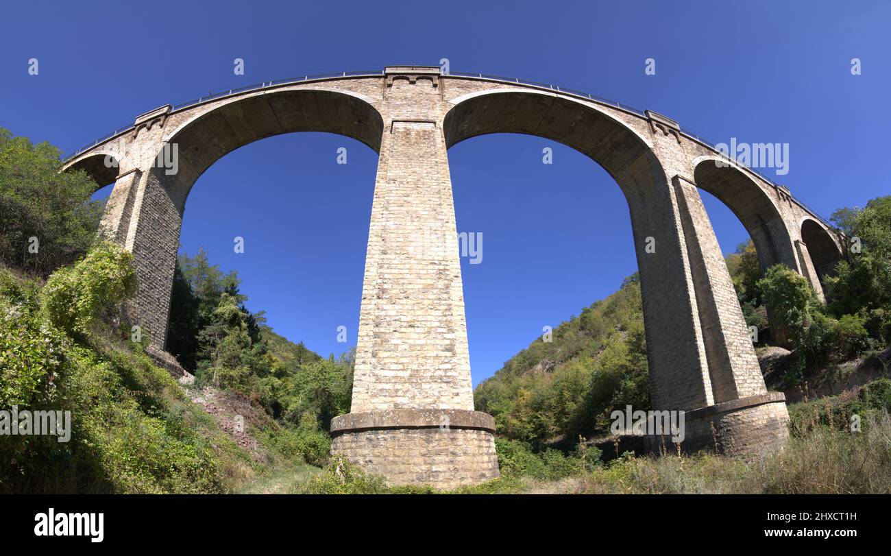 The train stone bridge at the mountains near Bunovo village in Bulgaria ...