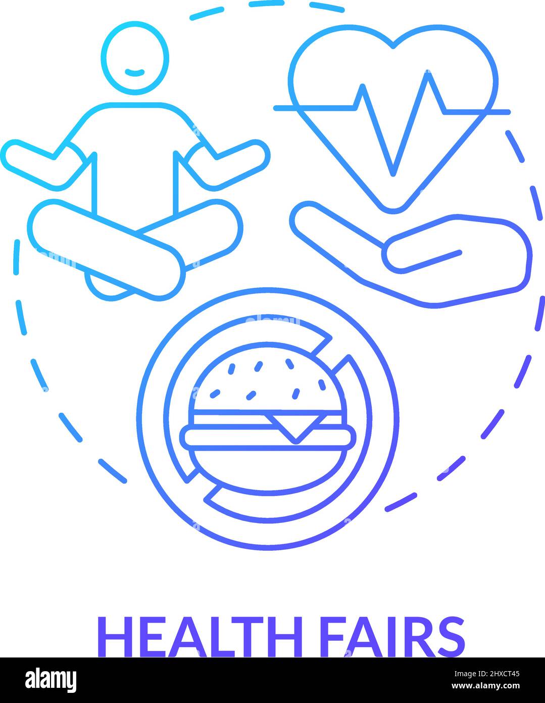 Health fairs blue gradient concept icon Stock Vector Image & Art - Alamy