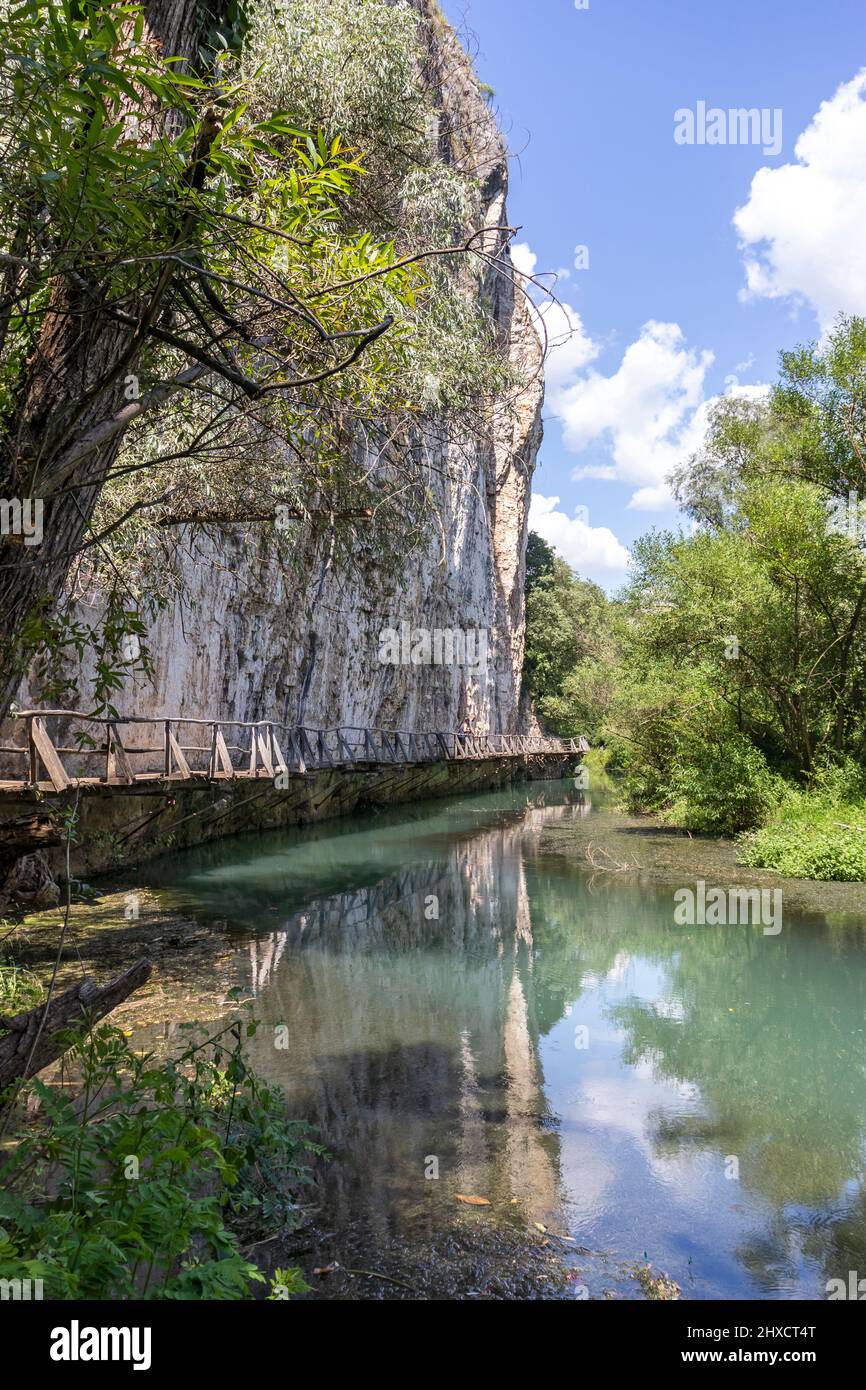 Iskar Panega Geopark along the Gold Panega River, Bulgaria Stock Photo ...