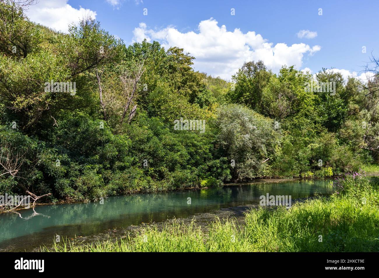 Iskar Panega Geopark along the Gold Panega River, Bulgaria Stock Photo ...