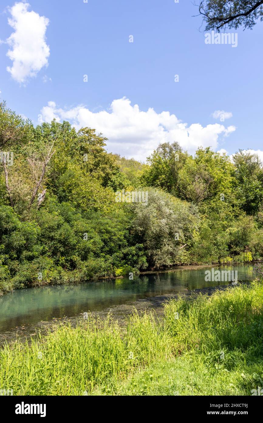 Iskar Panega Geopark along the Gold Panega River, Bulgaria Stock Photo ...