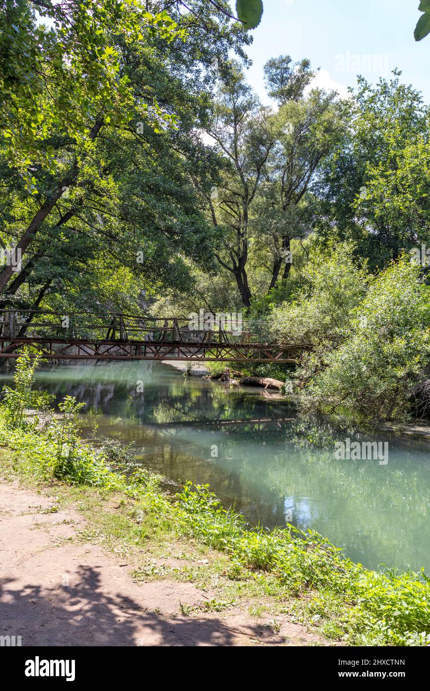 Iskar Panega Geopark along the Gold Panega River, Bulgaria Stock Photo ...