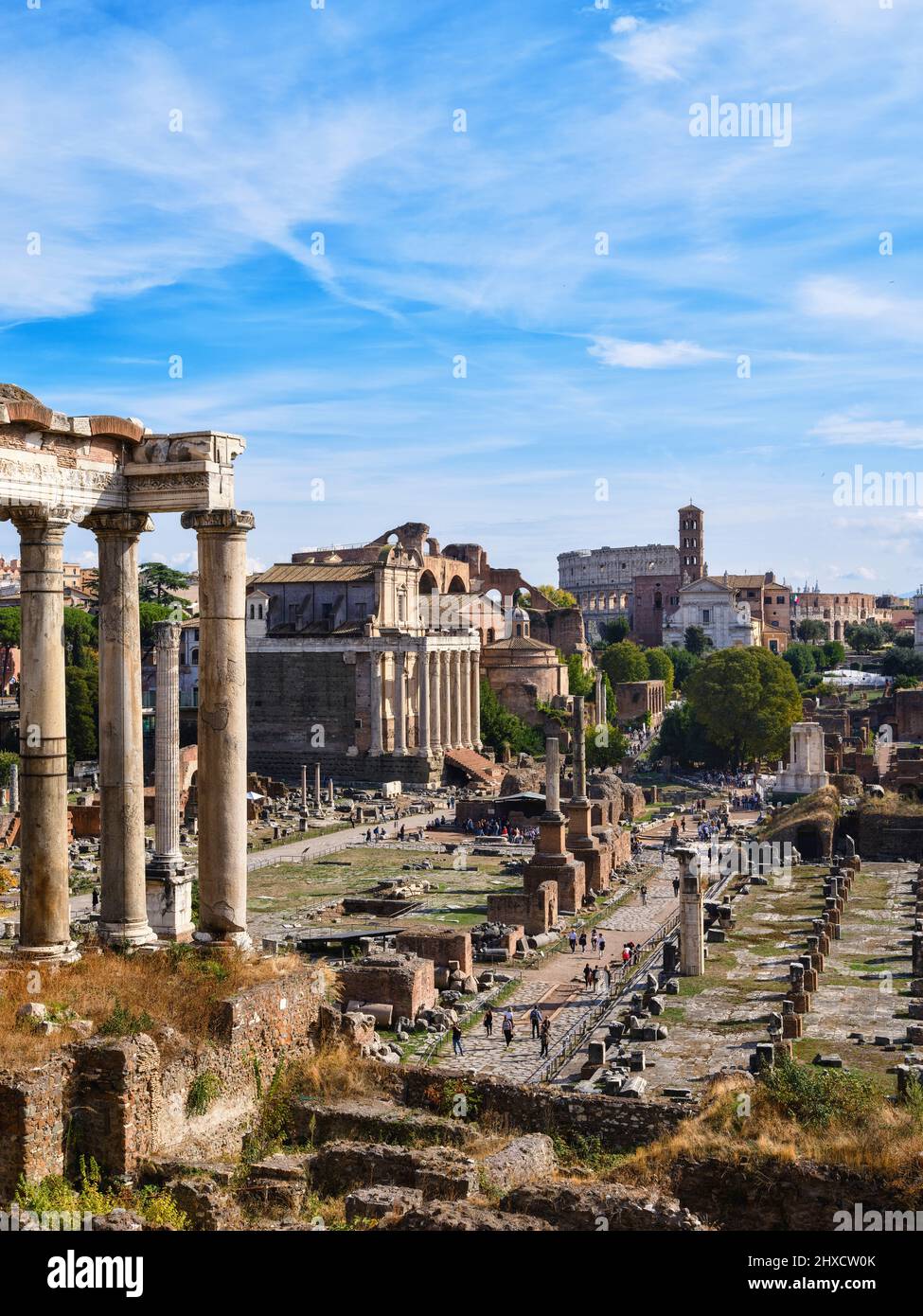 At the ancient imperial fora (Fori Imperiali), Rome Stock Photo - Alamy