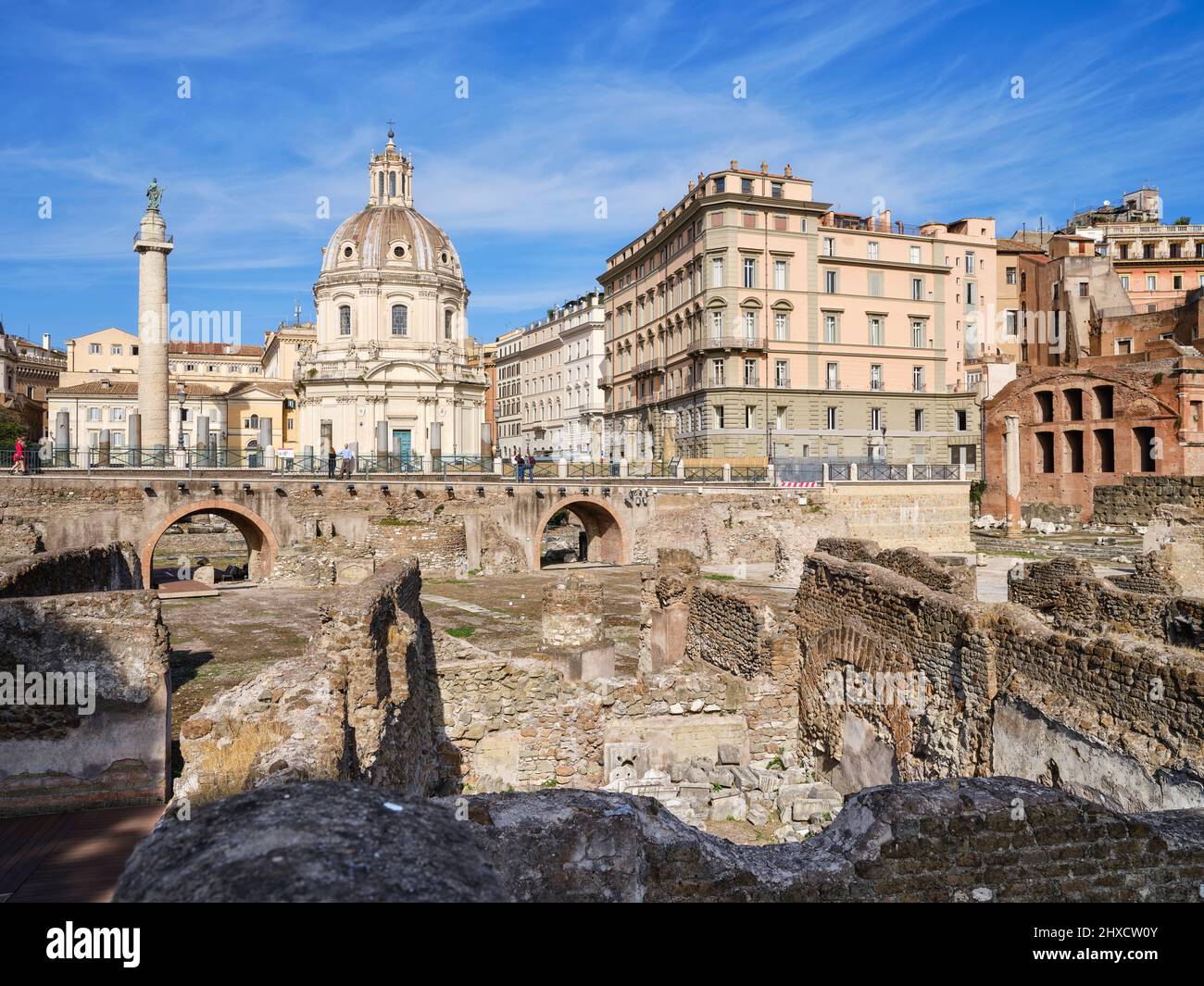 At the ancient imperial fora (Fori Imperiali), Rome Stock Photo - Alamy