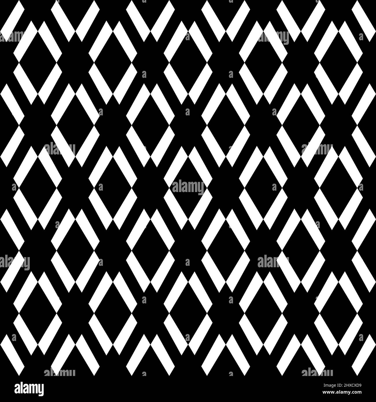 Black and White Rhombus Pattern Design in Elegant Geometric Style Stock ...