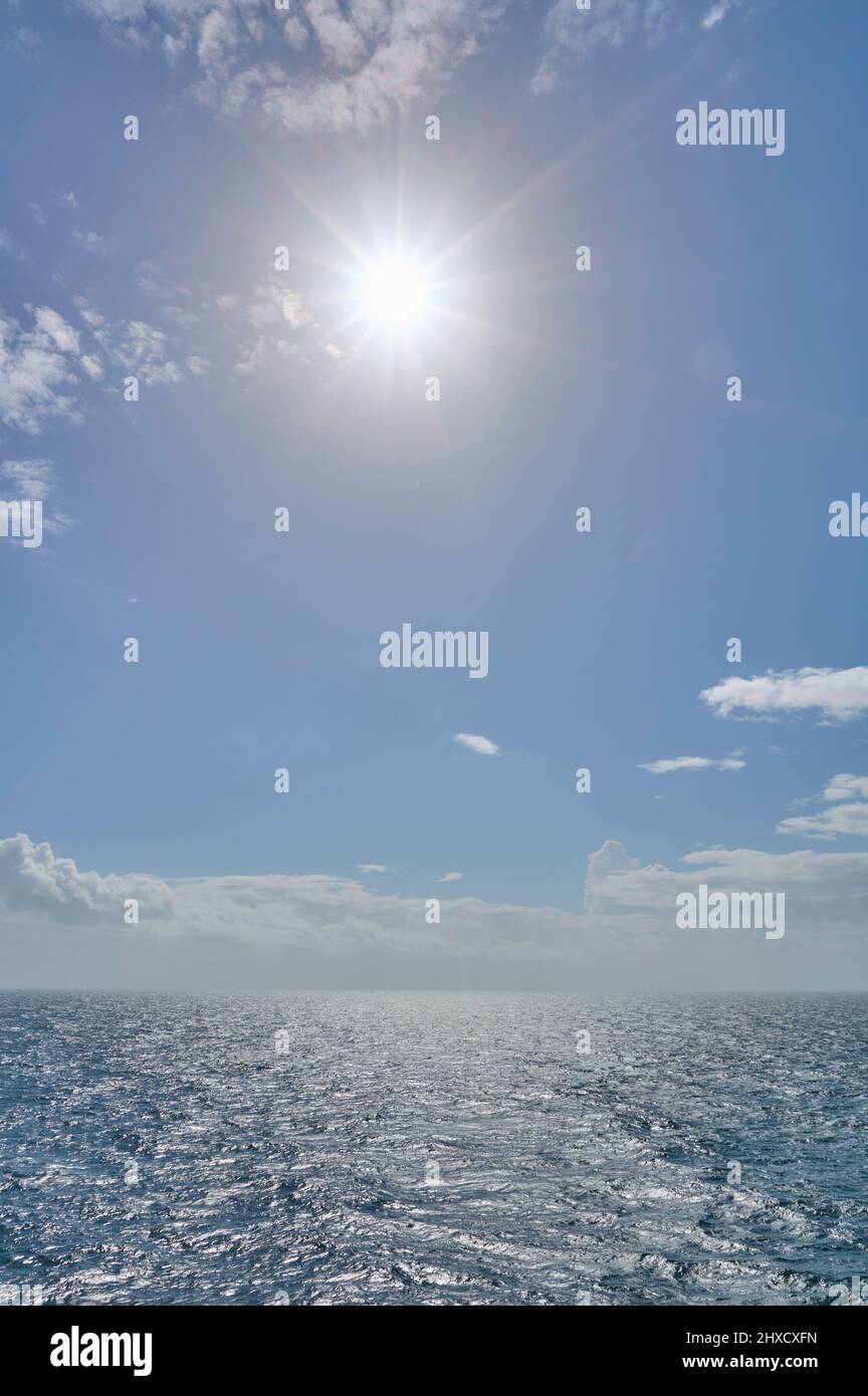 Atlantic Ocean Sea Sky Clouds Sun Iceland Stock Photo - Alamy