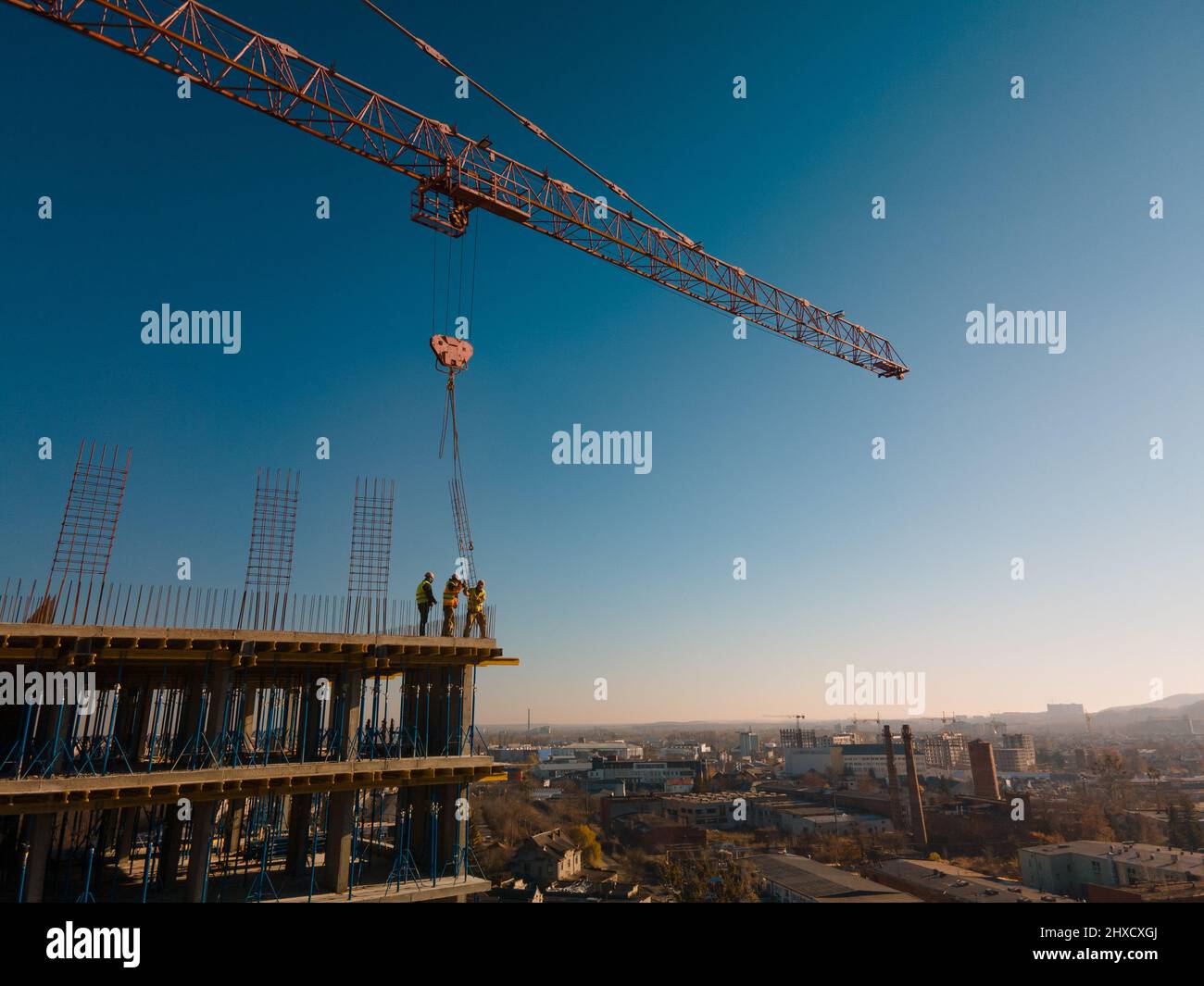 aerial view of construction site building industry Stock Photo - Alamy