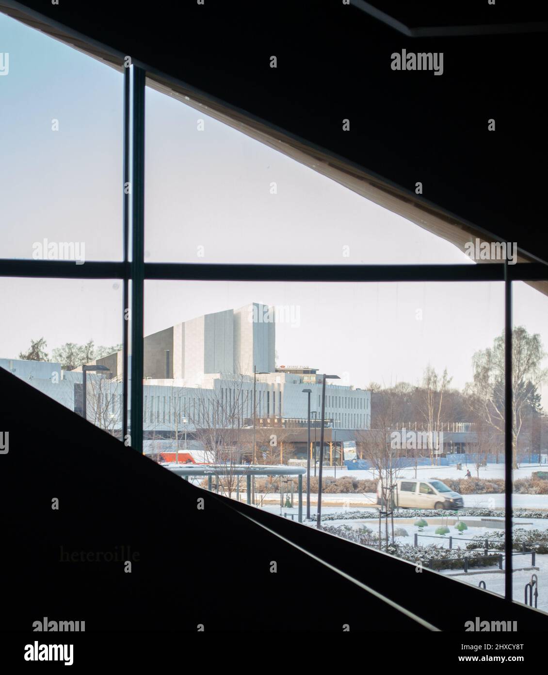 Helsinki, Finland, december 2021. Interior detail of Oodi central ...