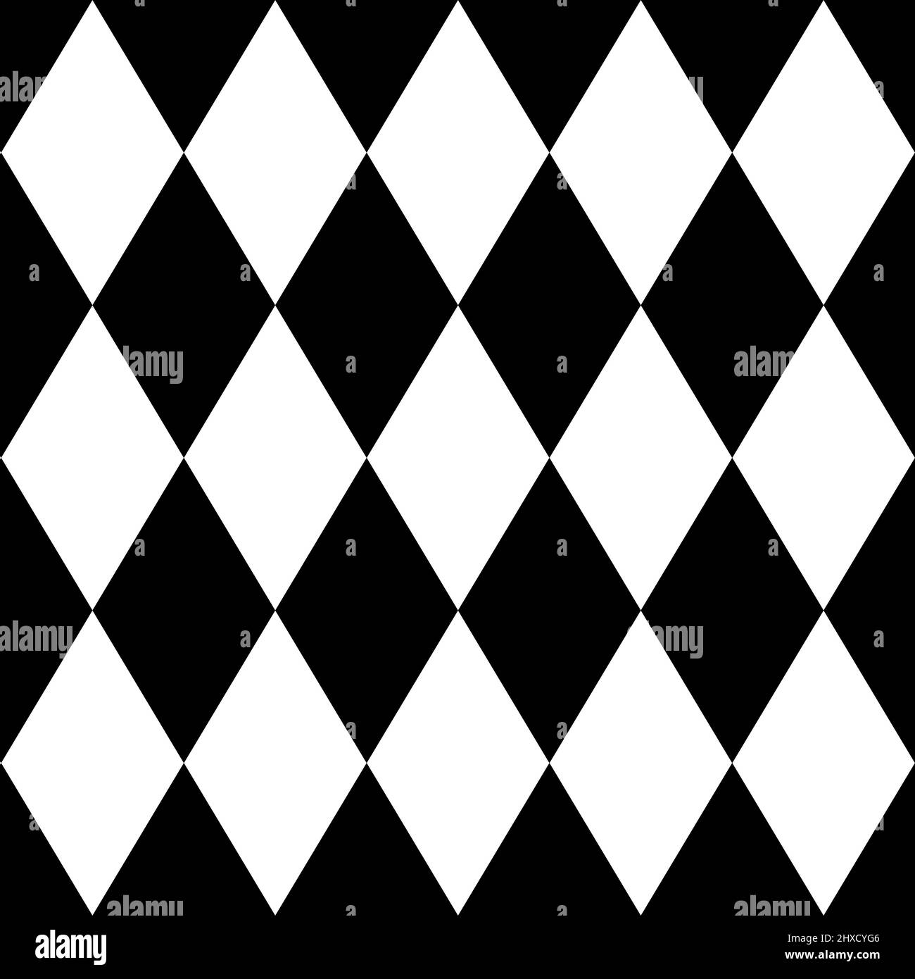 Basic Black and White Rhombus Geometric Square Seamless Pattern Stock ...