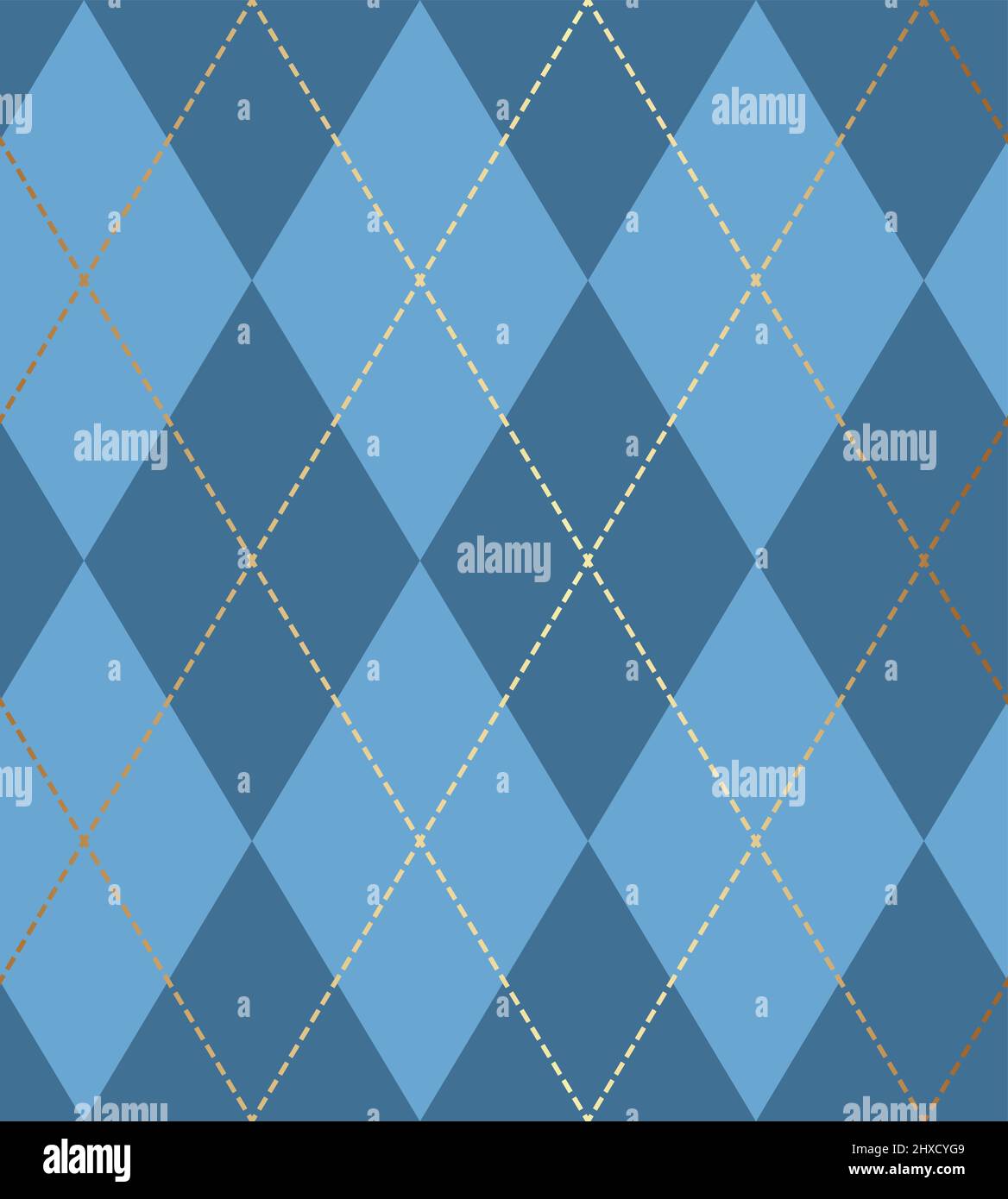 Traditional Blue Rhombus Seamless Pattern Design Stock Vector Image ...