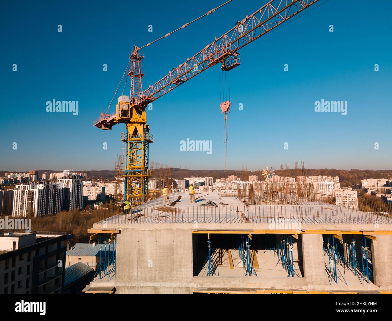 aerial view of construction site building industry Stock Photo - Alamy