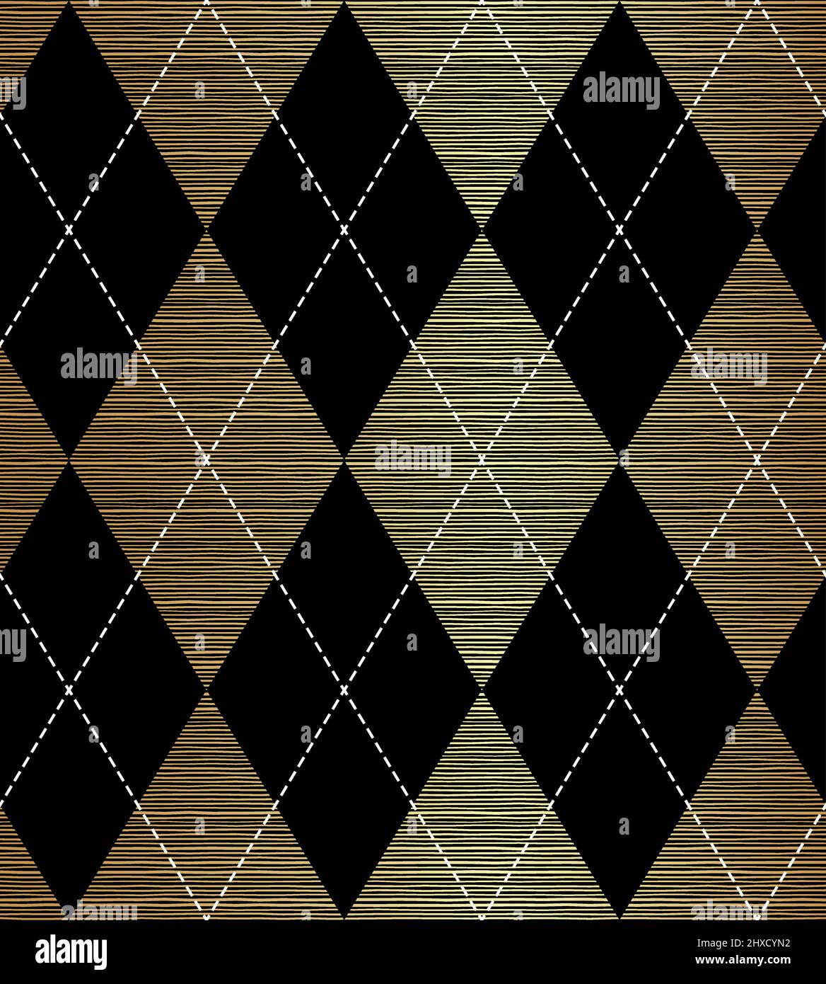 Gold Black Rhombus Pattern Design in Traditional Style Stock Vector ...