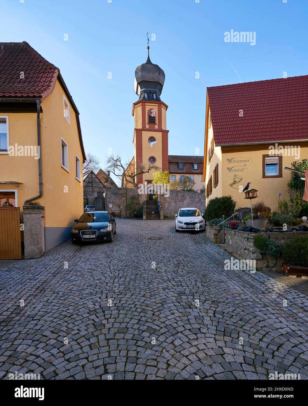 St. Nicholas Church in Neuses am Berg on the Volkach Main Loop ...