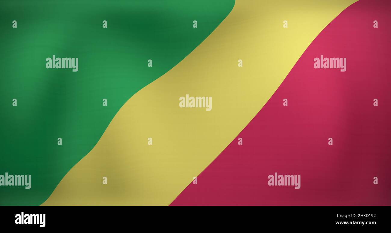 Image of moving flag of congo waving Stock Photo - Alamy