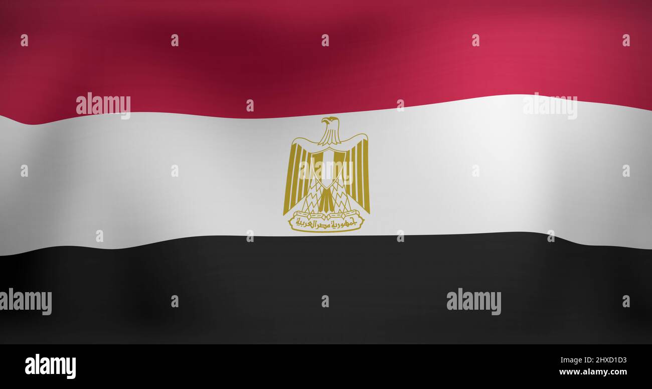 Image of moving flag of egypt waving Stock Photo - Alamy