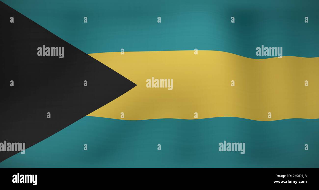 Image of moving flag of bahamas waving Stock Photo - Alamy