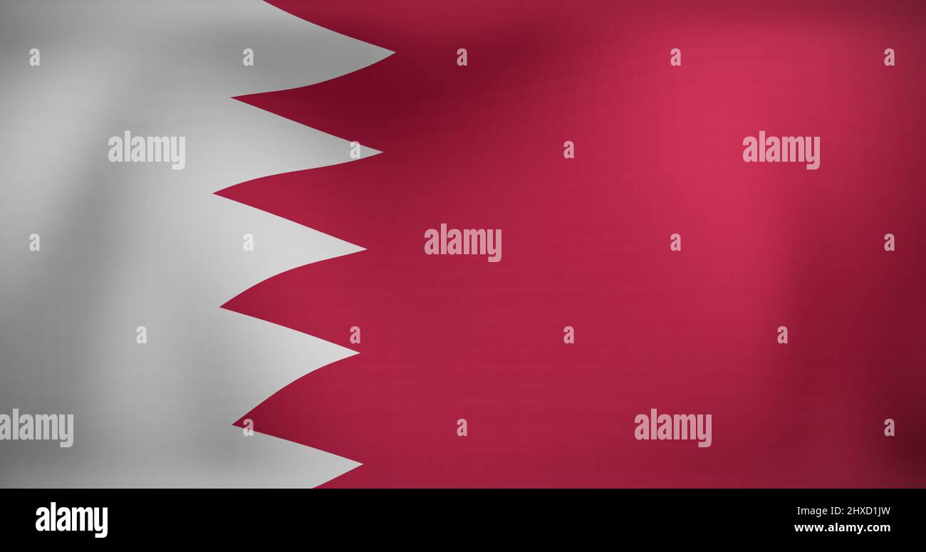 Image of moving flag of bahrain waving Stock Photo - Alamy