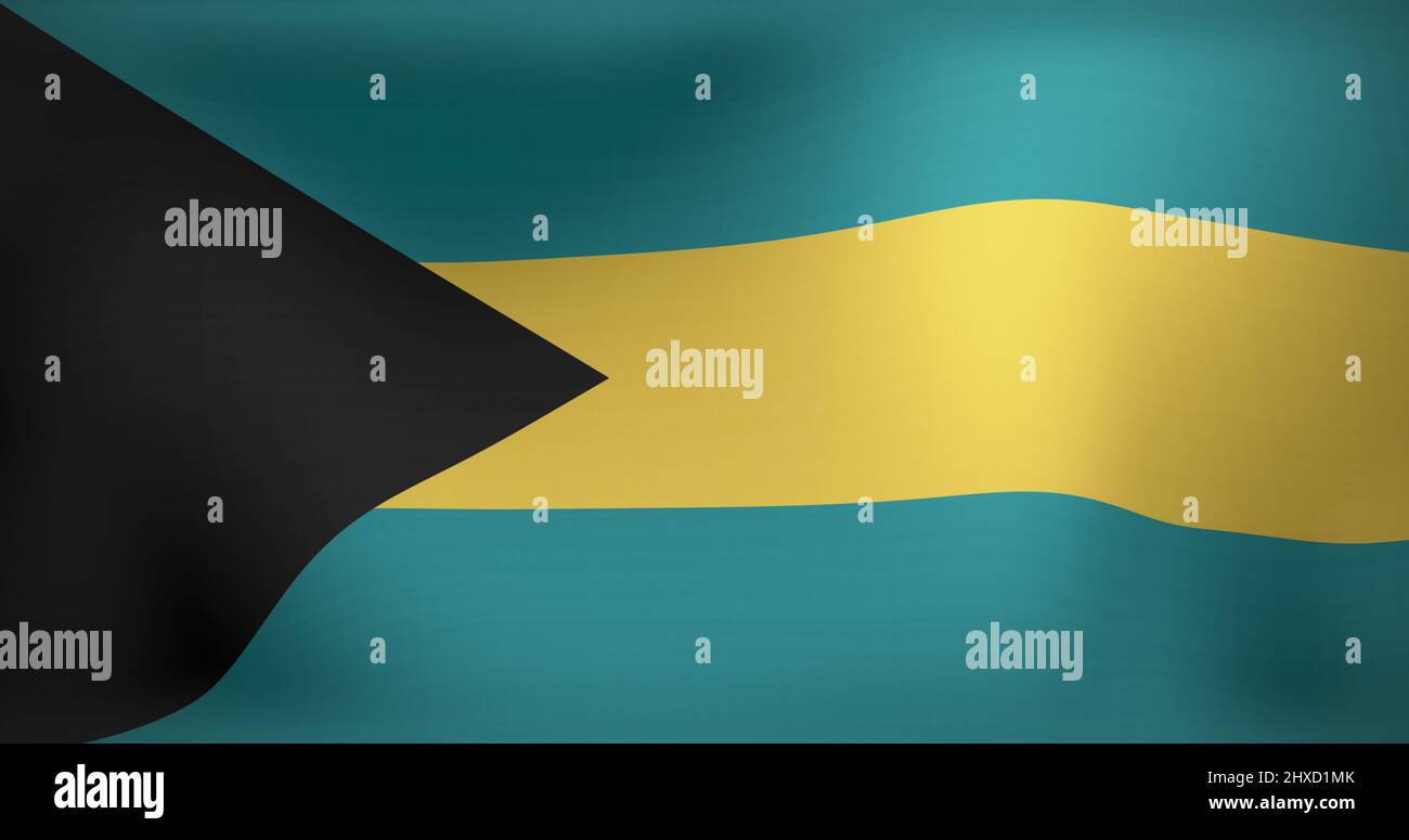 Image of moving flag of bahamas waving Stock Photo - Alamy