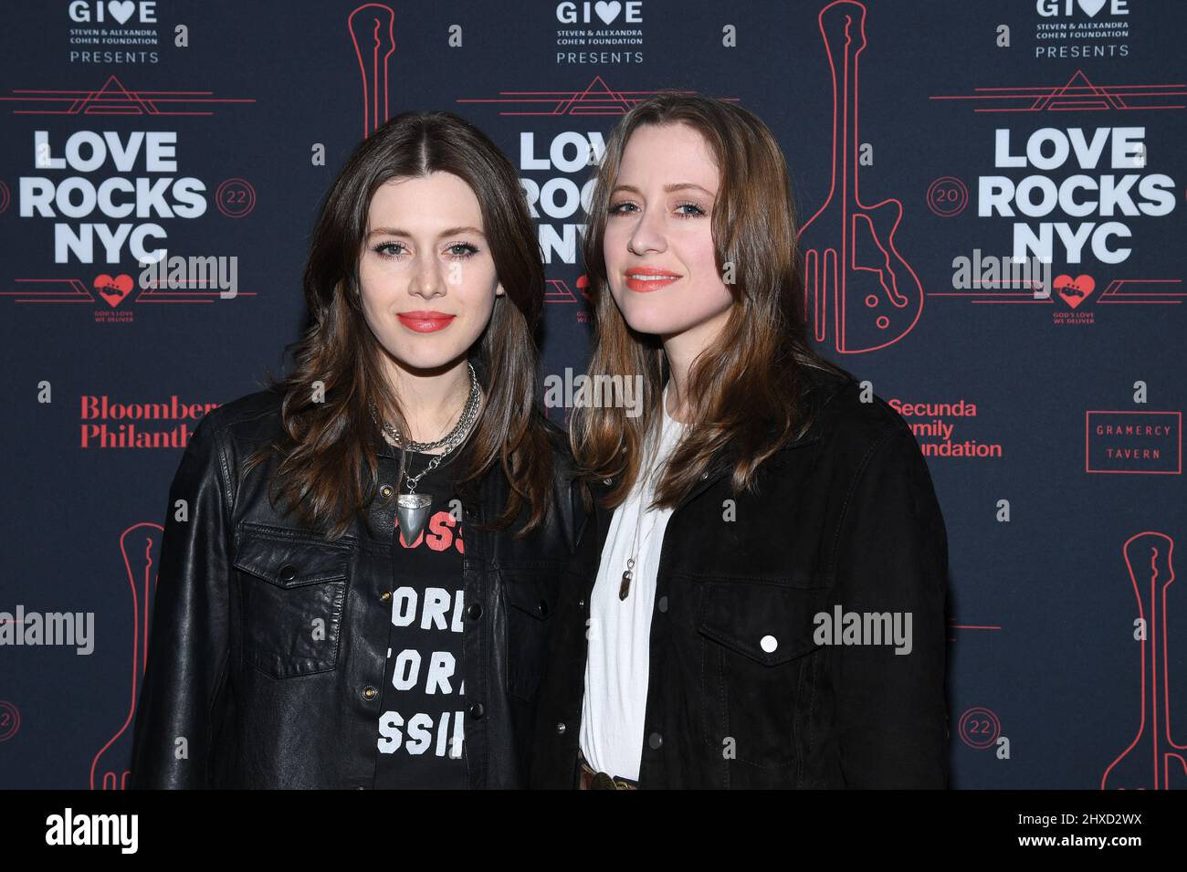 New York, USA. 10th Mar, 2022. Rebecca Lovell (L) and Megan Lovell of ...