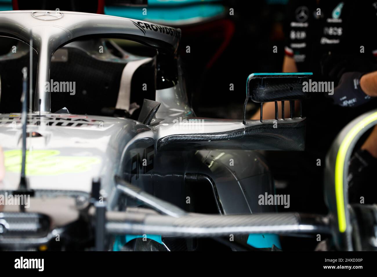 Bahrain, UAE. 11th Mar 2022. Mercedes AMG F1 Team W13, mechanical ...
