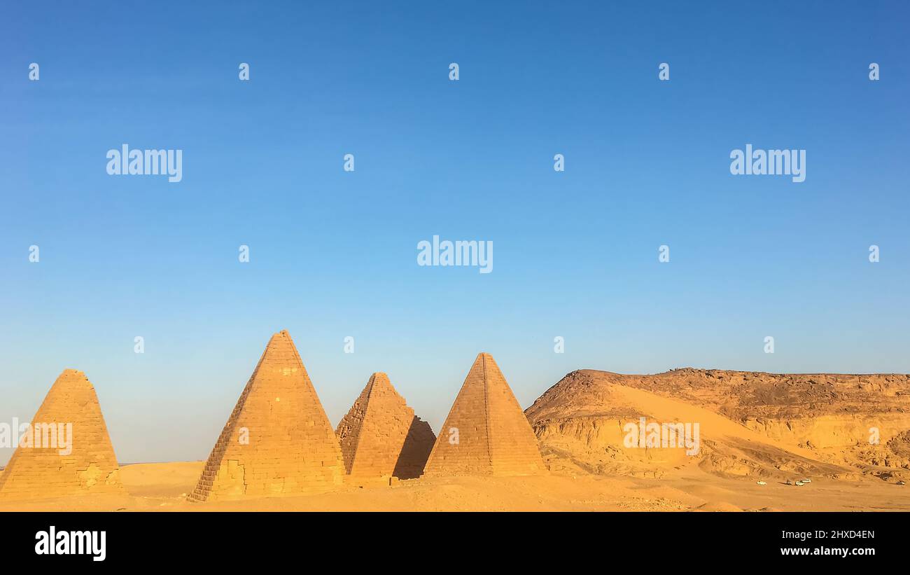 The Pyramids of Meroe in the Sudan Stock Photo - Alamy