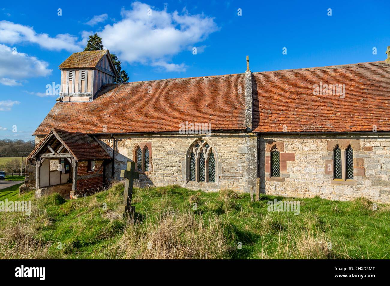Holy Trinity Church, Morton Bagot, Warwickshire, England Stock Photo ...
