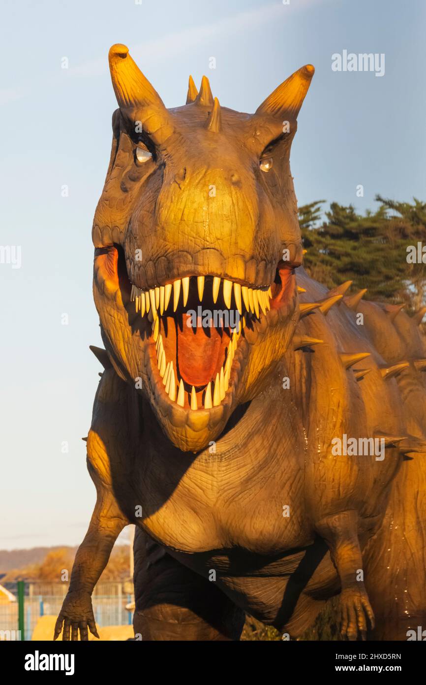 England, Isle of Wight, Sandown, Sandham Gardens, Dino Islands Mini ...