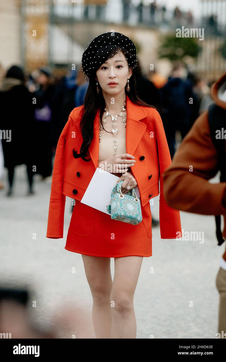 Street style, arriving at Dior Fall-Winter 2022-2023 show, held at ...