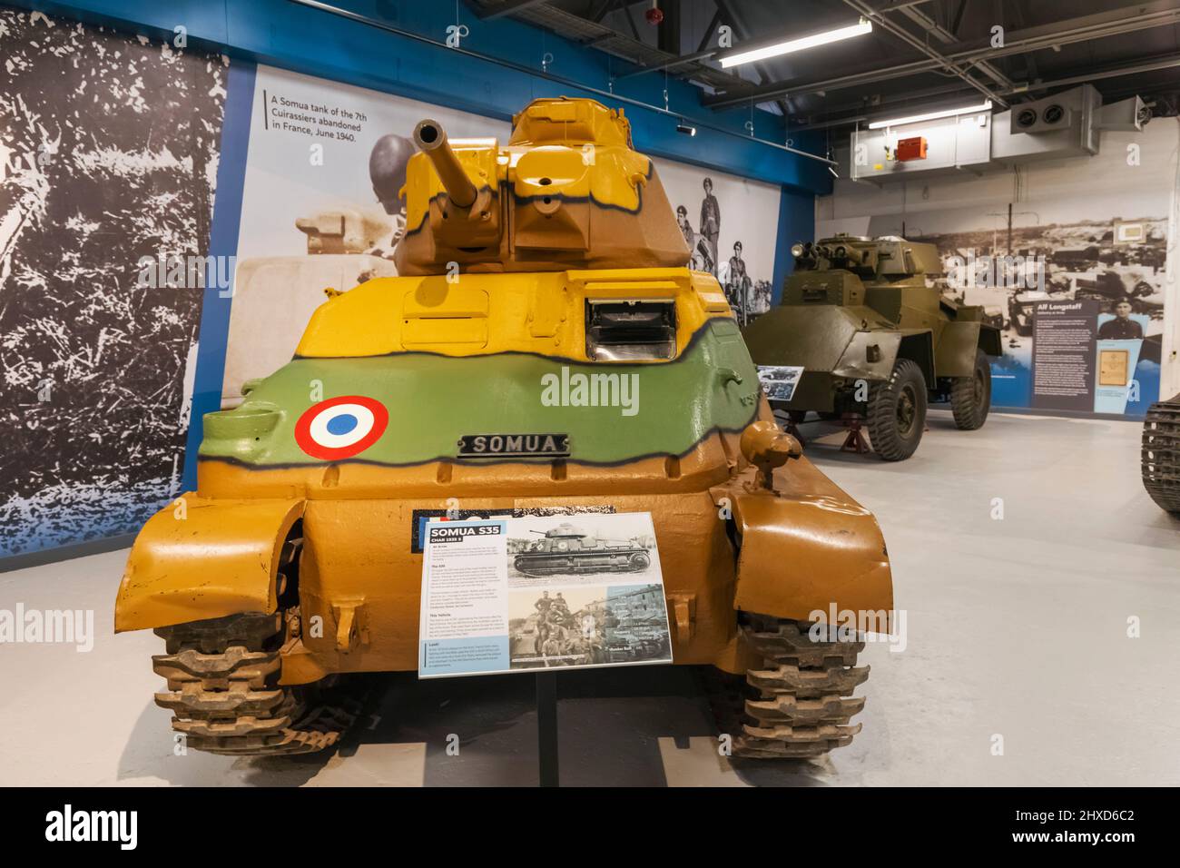 England, Dorset, Bovington Camp, The Tank Museum, Display of French ...