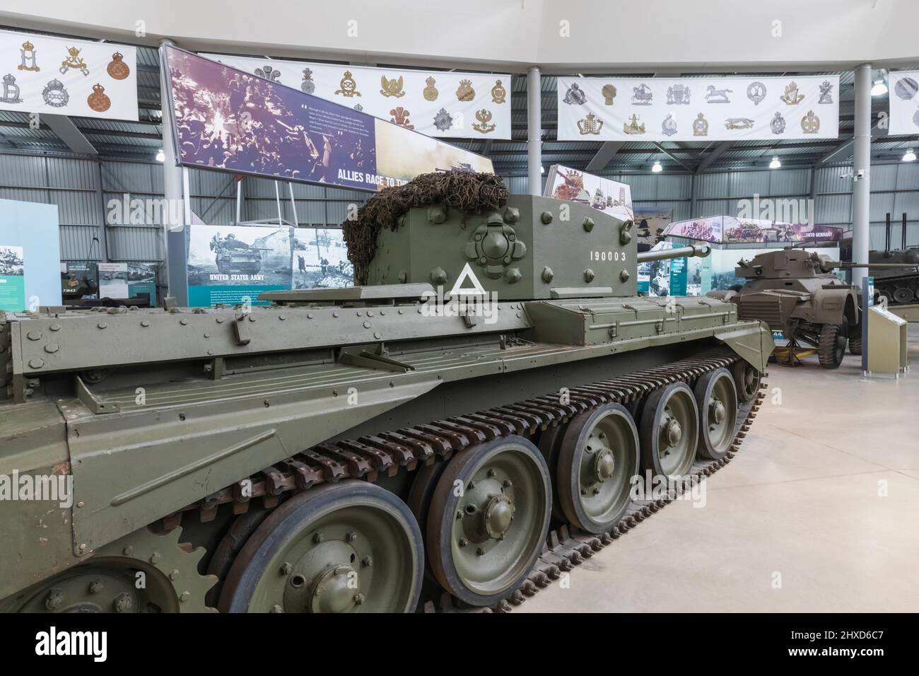 England, Dorset, Bovington Camp, Interior View of The Tank Museum Stock ...