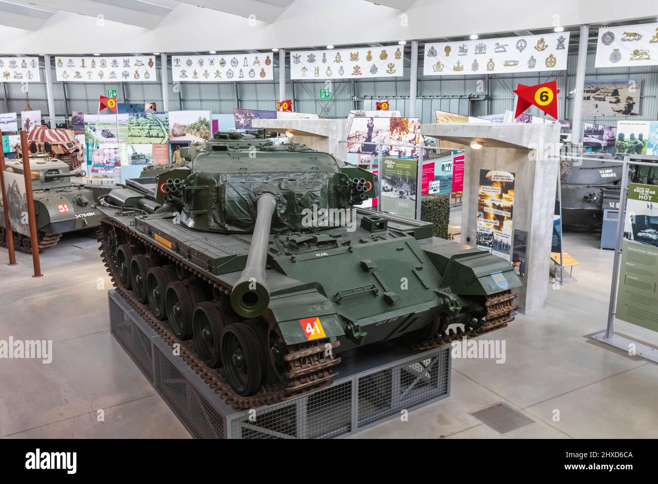 England, Dorset, Bovington Camp, Interior View of The Tank Museum Stock ...