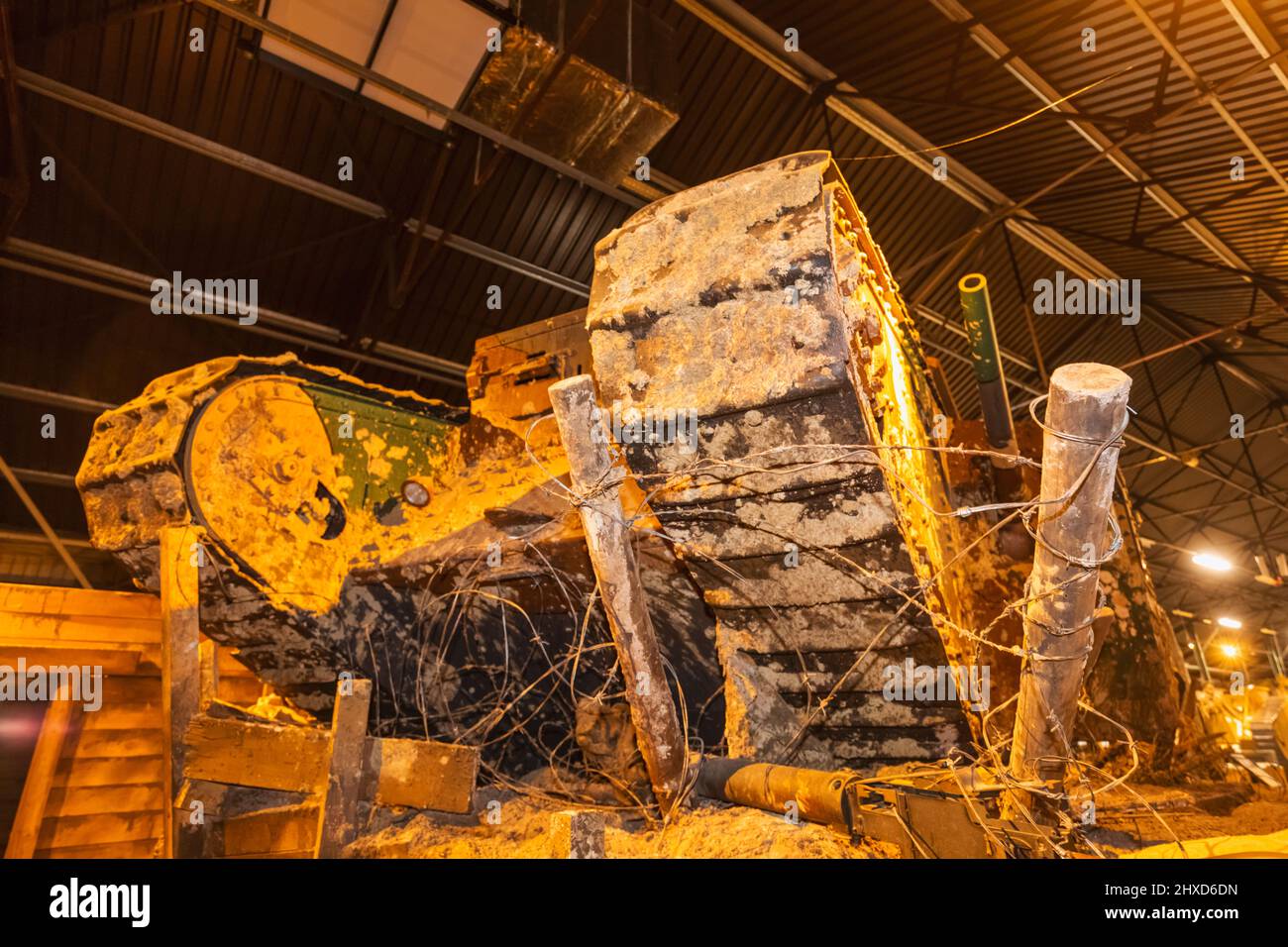 England, Dorset, Bovington Camp, The Tank Museum, Display of WWI Tank ...