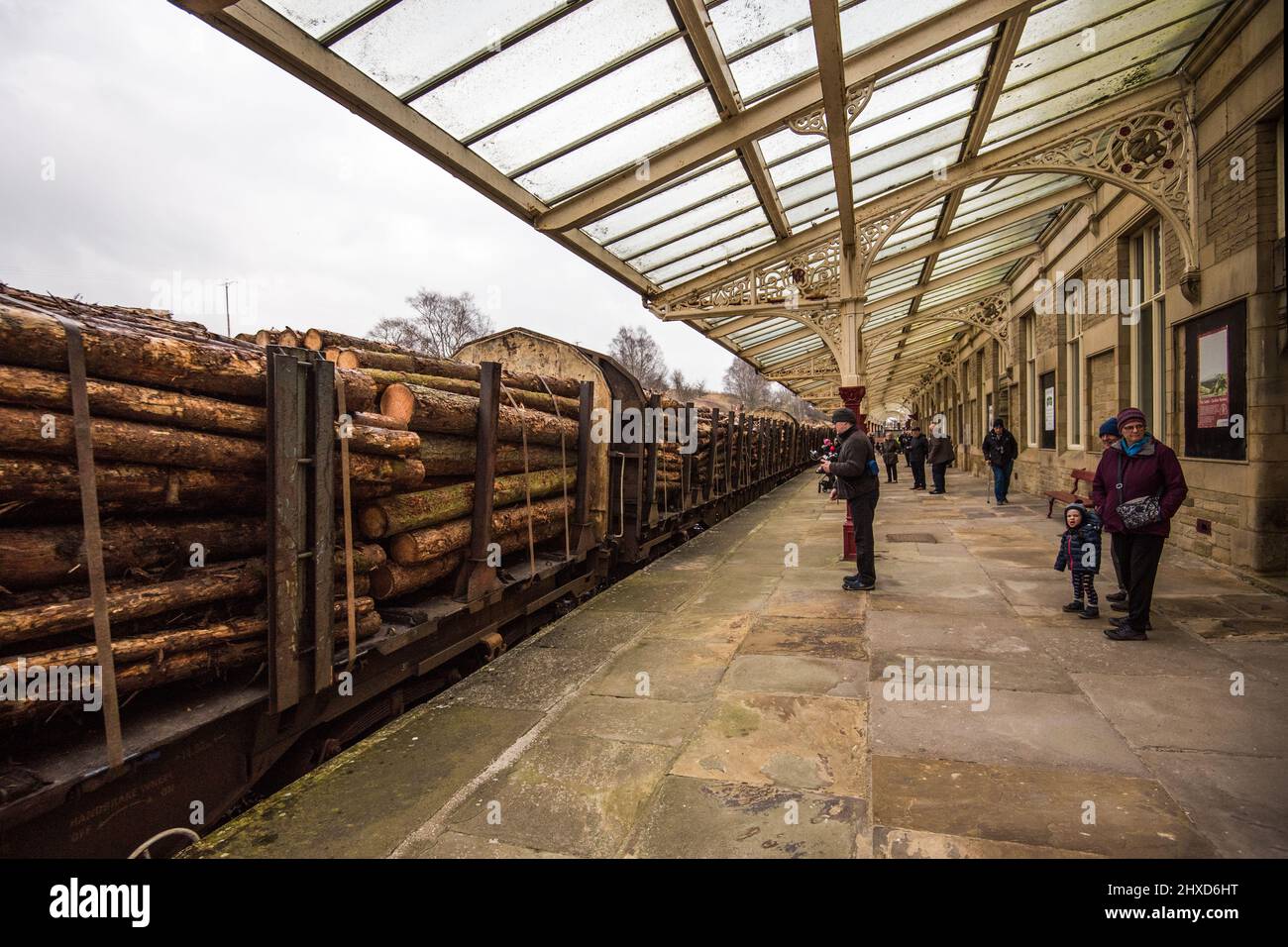 Log train hi-res stock photography and images - Alamy
