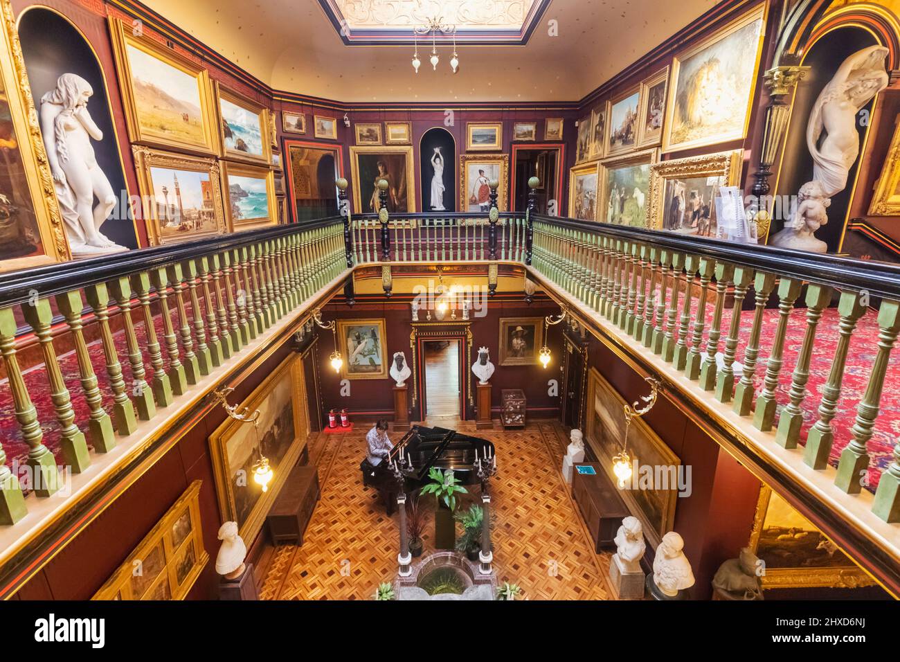 England, Dorset, Bournemouth, Russell-Cotes Museum, Interior View Stock ...