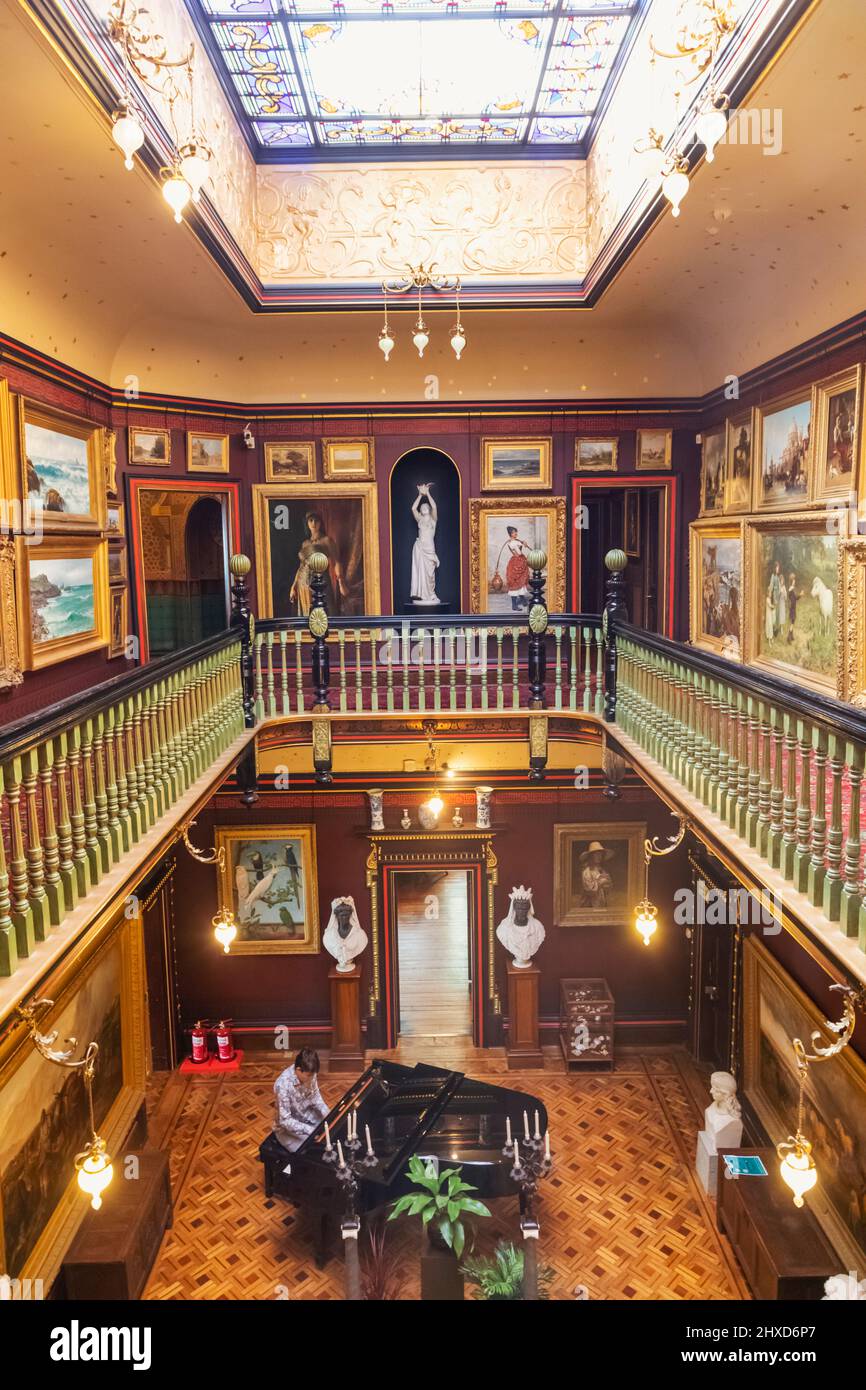 England, Dorset, Bournemouth, Russell-Cotes Museum, Interior View Stock ...