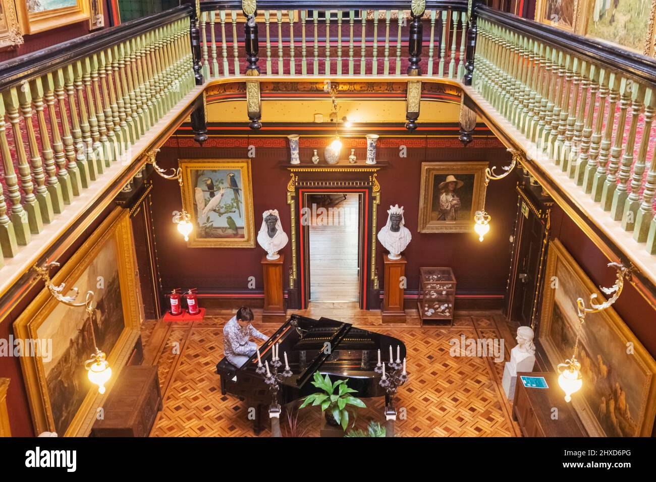 England, Dorset, Bournemouth, Russell-Cotes Museum, Interior View Stock ...