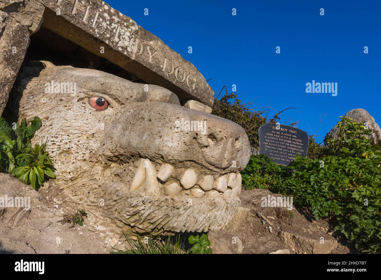 England, Dorset, Weymouth, Portland Bill, Tout Quarry Sculpture Park ...