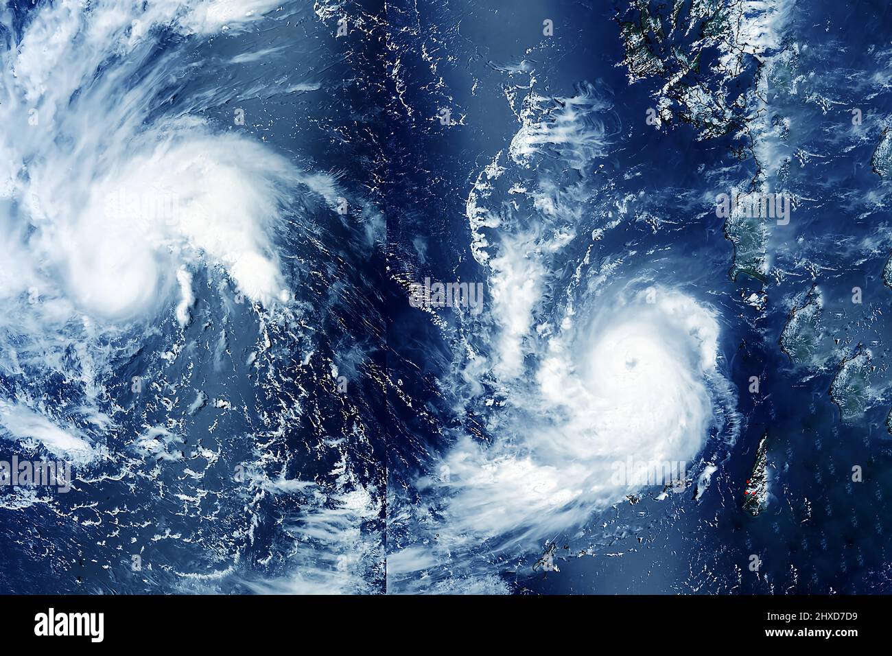 Typhoon from space. Elements of this image furnished by NASA. High ...