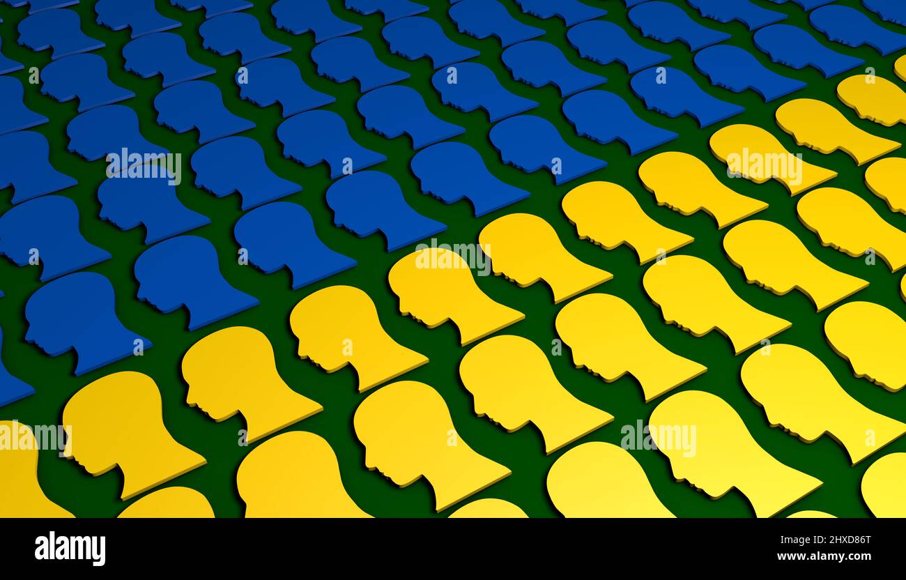 3d rendering of man heads symbol of the victims of the ukrainian russia ...