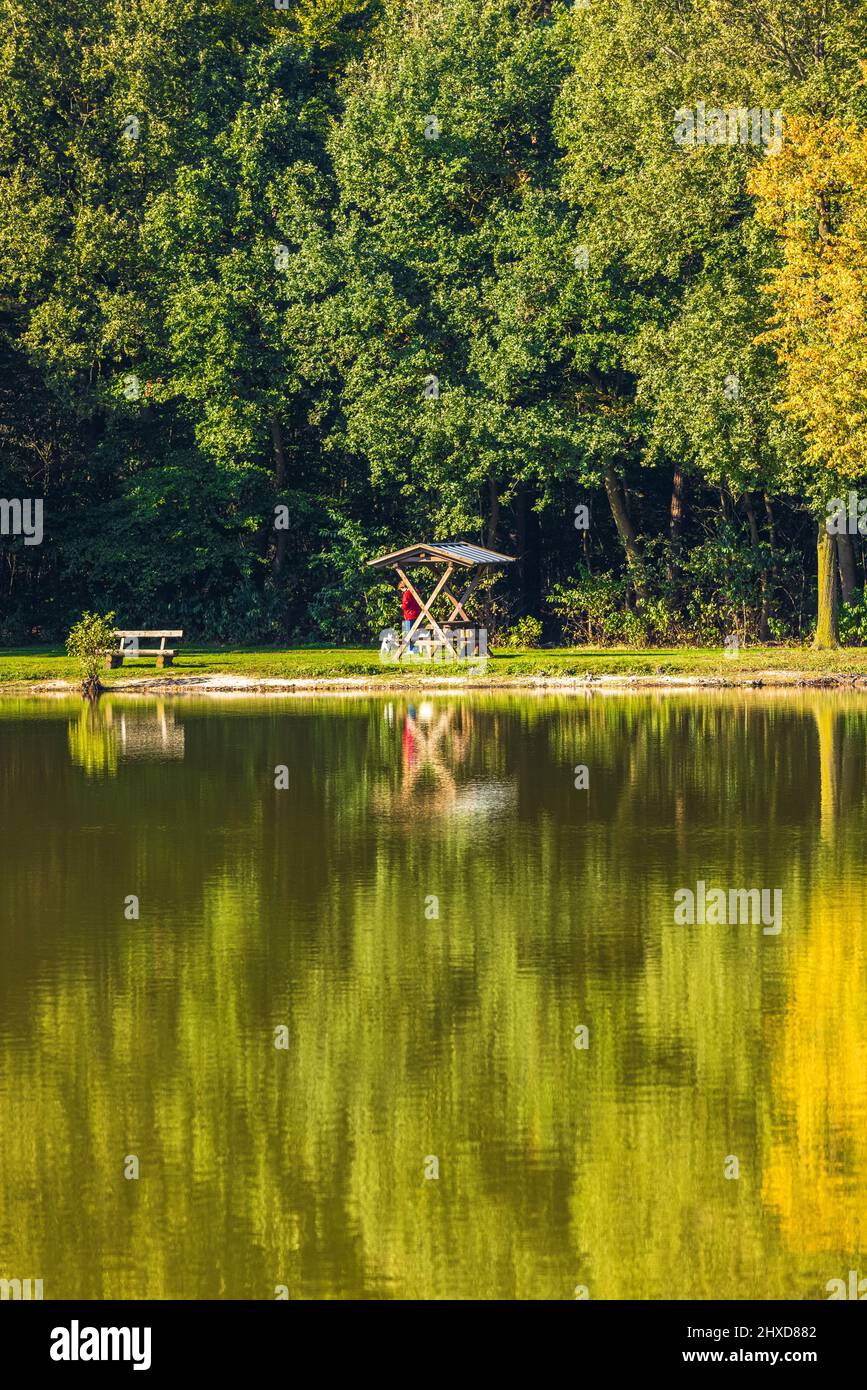 Saller Lake, Freren, Emsland, Lower Saxony, Germany, recreation area ...