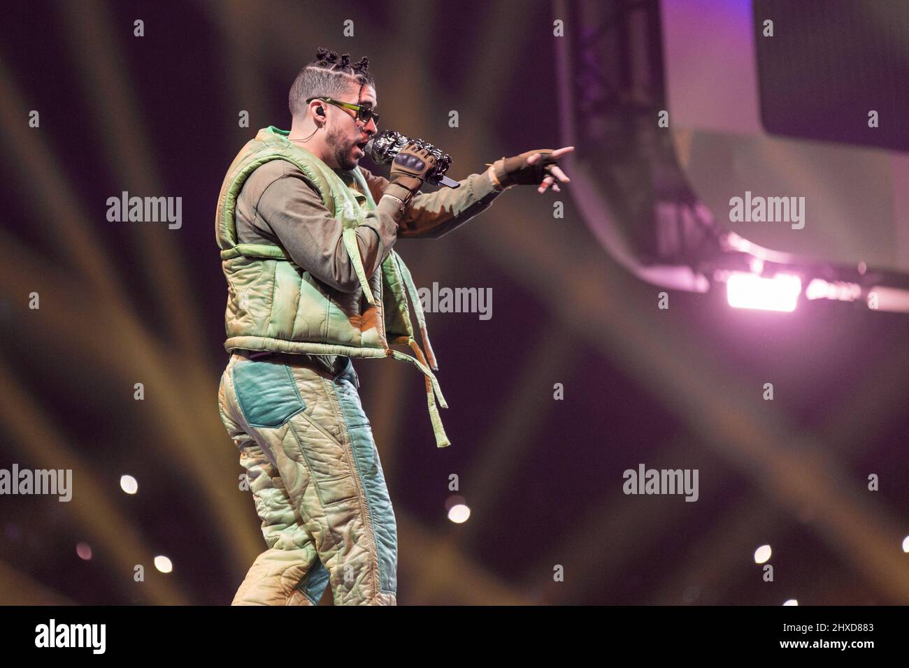 Bad Bunny (Benito Antonio Martínez Ocasio) on March 10, 2022, at ...