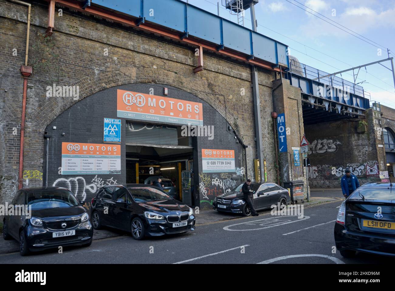 Small business and garages redeveloped under railway arches by train ...