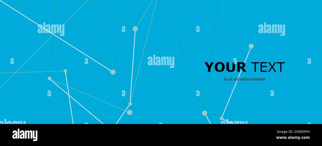 Vector Banner Design With Connecting Dots And Lines And Network Geometry Abstract Background