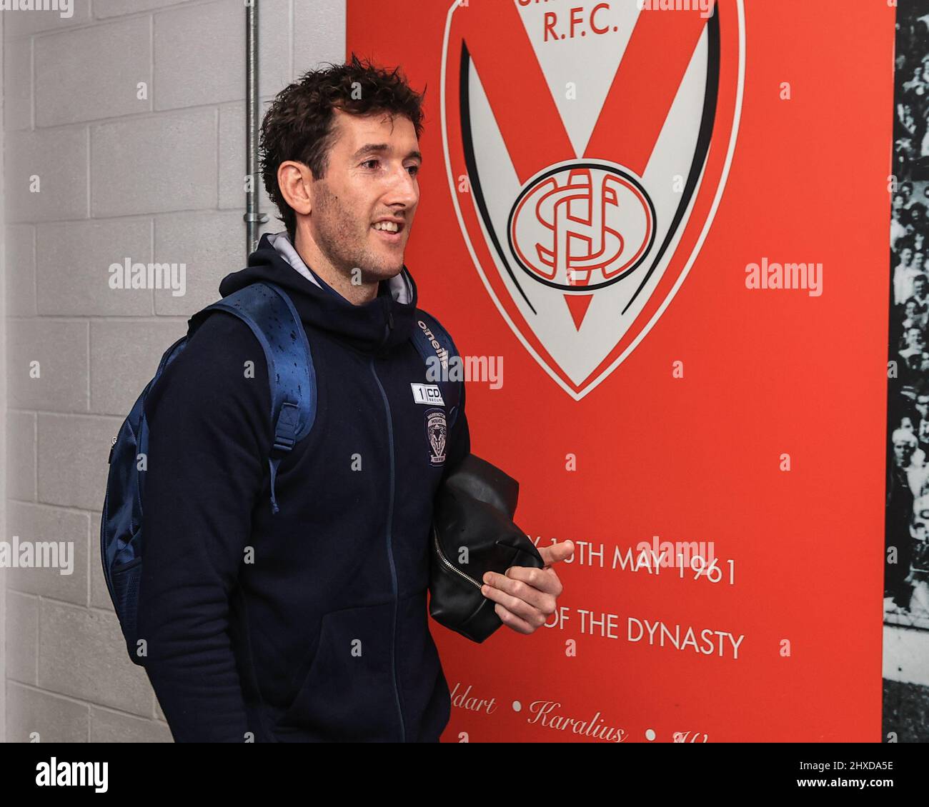 Stefan Ratchford #1 of Warrington Wolves arrives at the Totally Wicked ...