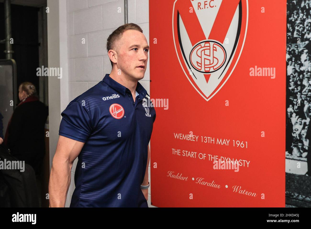 Jason Clark #14 of Warrington Wolves arrives at the Totally Wicked ...