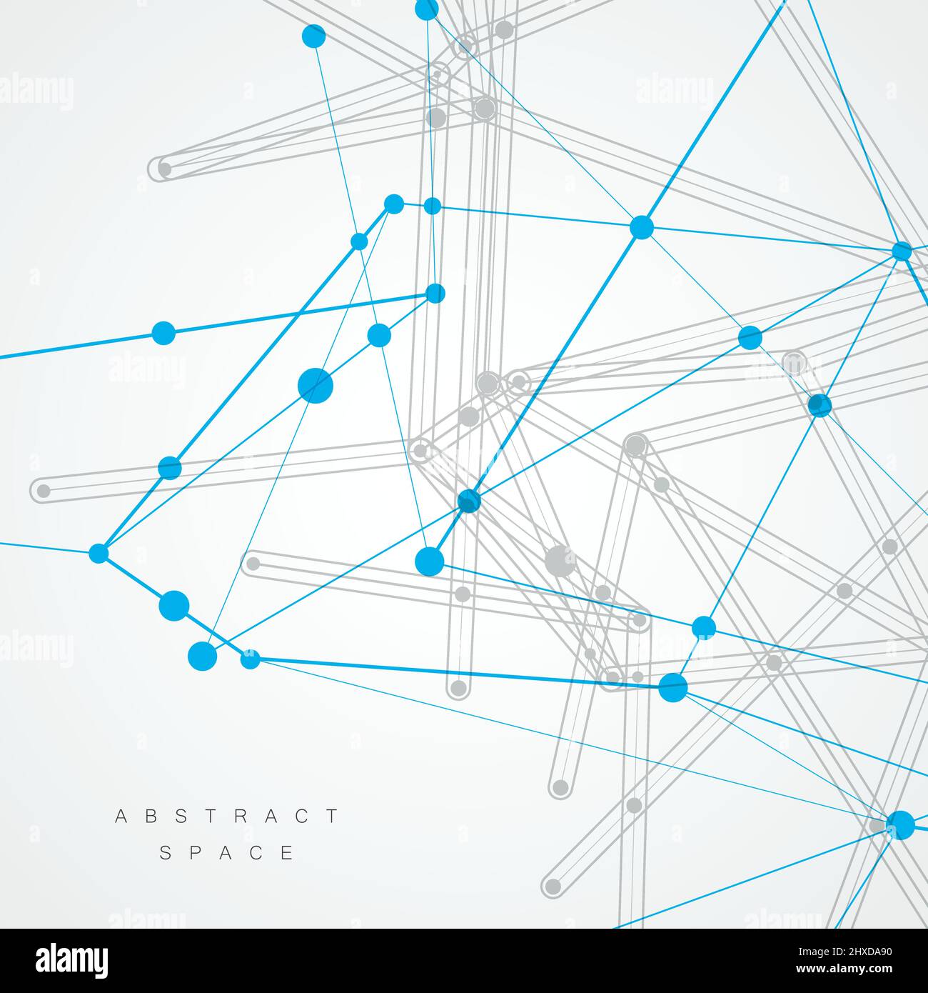 Abstract Molecular Polygonal Background With Connect Dots And Lines Stock Vector Image And Art Alamy